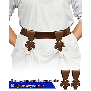 Ramede Skirt Hikes Renaissance Belt Medieval Leaf Skirt Hike Waistband Accessory Halloween Costume(Brown,Leaf)