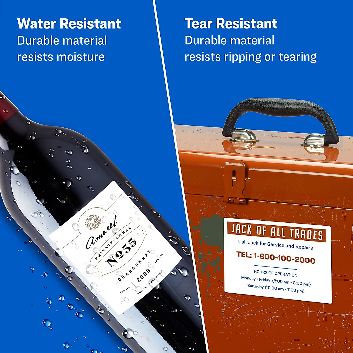 Avery® Durable Easy Peel® ID Labels With Sure Feed® Technology, 6793, Rectangle, 2" x 2-5/8", White, Pack Of 120