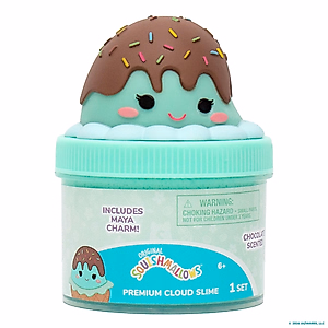 Original Squishmallow Maya The Ice Cream Premium Cloud Slime, Chocolate-Scented, Party Favors for Kids 8-12, Girl Toys 8-10 Years Old, Slime Kit for Girls Ages 8-12, Slime for Kids