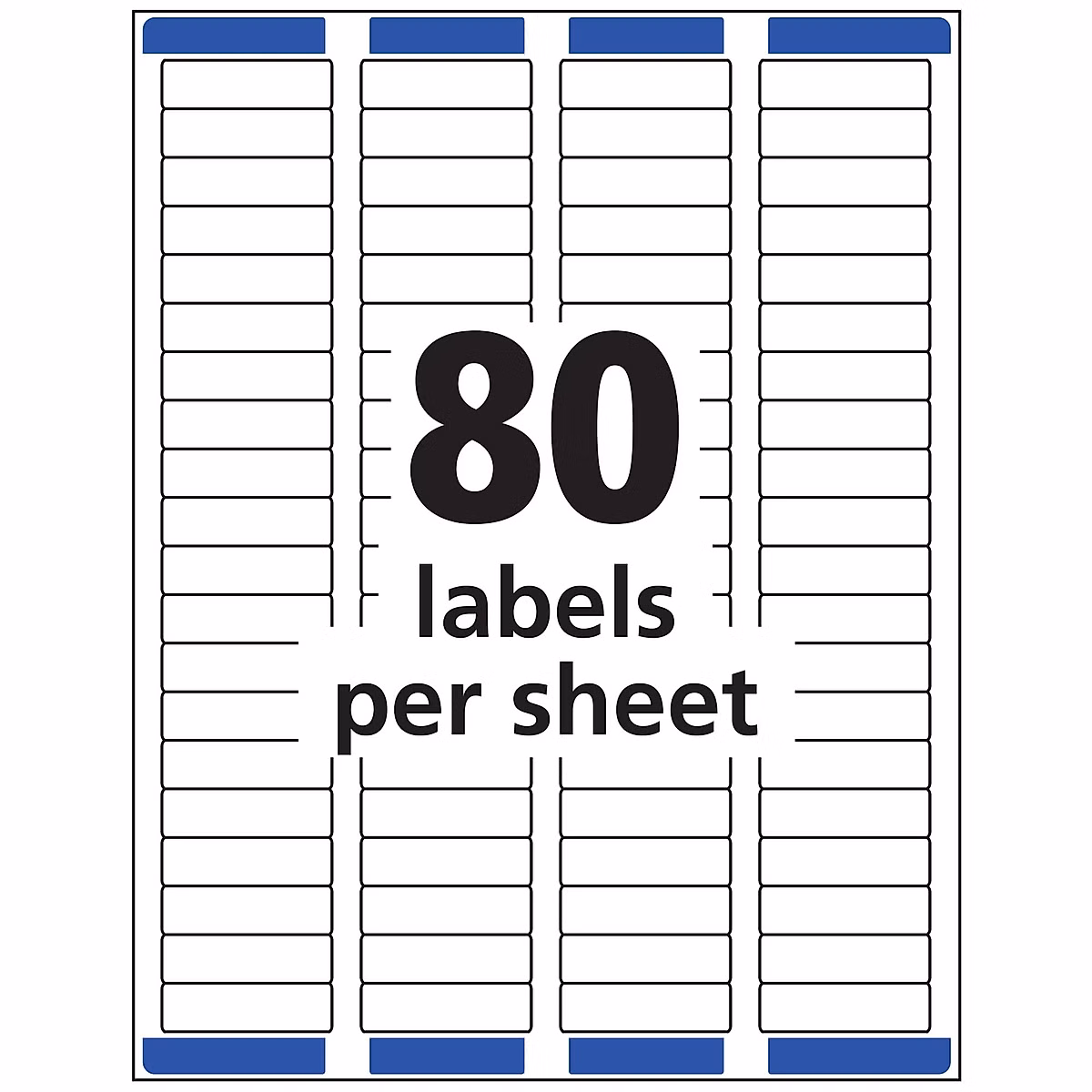 Avery Printable Return Address Labels with Sure Feed, 0.5" x 1.75", Matte Clear, 800 Blank Mailing Labels (15667)