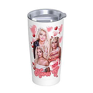 Kiserjens Stainless Steel Insulated Tumbler Vacuum Water Bottle Travel Cup Coffee Mug With Straw,Lid and Brush 20 oz