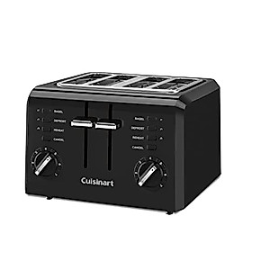 Cuisinart CPT-142BK 4-Slice Compact Plastic Toaster, Black