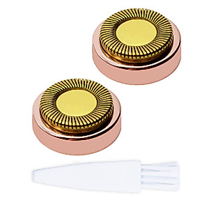 Replacement Heads for Finishing Touch Flawless Facial Hair Removal Shaver for Women, Rose Gold - Pack of 2