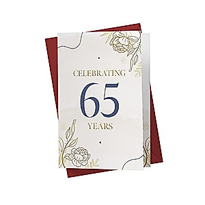 65th Birthday Card for Him Her - 65th Anniversary Card for Dad Mom - 65 Years Old Birthday Card for Brother Sister Friend - Happy 65th Birthday Card for Men Women | Karto – Golden Age