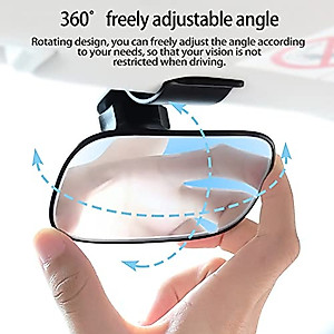 Universal Car Interior Rearview Baby Mirror Wide Angle Convex Mirror Clip-on mirrors for Viewing Rear Passengers