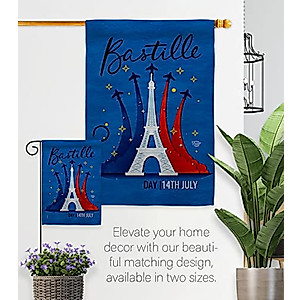 Ornament Collection Bastille 14th July Garden Flag Set Wood Dowel Regional Day French National CelebrationFrance Country House Decoration Banner Small Yard Gift Double-Sided, Made in USA