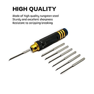 VICRAZZE Model Panel Line Scriber Resin Carved Scribe line Hobby Cutting Tool Model Chisel with 7 Blades 0.1/0.2/0.4/0.6/0.8/1.0/2.0mm for Carving Cutting