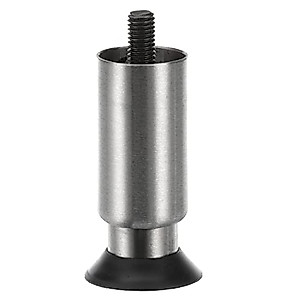 Component Hardware 1-5/8" OD x 4" H Stainless Steel Equipment Leg with Adjustable Black Nylon Flanged Toe