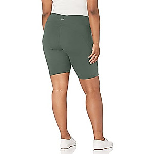 Jockey Women's Plus Size Curved Contour Bike Short, Rosemary, 1X