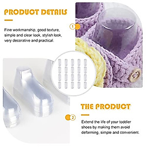 Clear Baby Feet Display Showcase: 20 Pairs Plastic Kids Shoe Trees Toddler Booties Shaper Stand Shoes Kids Socks Holder Supports