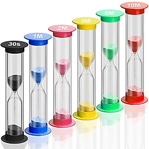 2 Minute Sand Timer for Kids, Unbreakable Acrylic Hourglass Sand Clock, Small Colorful Sand Watch 2 min, Plastic Hour Glass Sandglass for Kids, Games, Classroom, Toothbrush Timer (Blue)