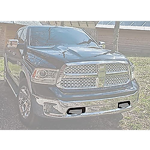 KEWISAUTO Front Driver Passenger Tow Hooks Bezel Bracket for Ram 1500 13-18, Left Right Tow Hook Bezel Set for Dodge Ram 1500 2013 2014 2015 2016 2017 2018 Accessories (2PCS, Replace #68196982AA)