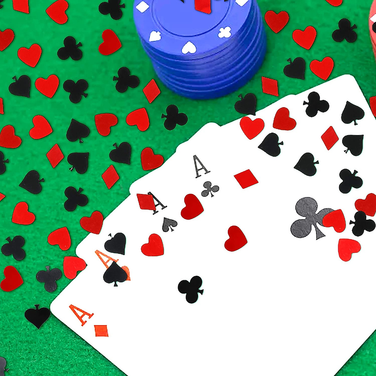 Honbay 60g Casino Party Table Scatter Confetti Viva Las Vegas Party Foil Metallic Confetti Sequins Game Night Birthday Baby Shower Wedding Bridal Shower Carnival Party Sprinkles Confetti Decorations