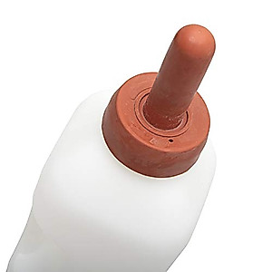 CIRAVI Calf Bottle with Handle and Push-On Nipple, 2 Quart Feeder for Nursing Baby Cows