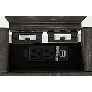 Jofran Madison County Reclaimed Pine USB Charging Farmhouse Desk