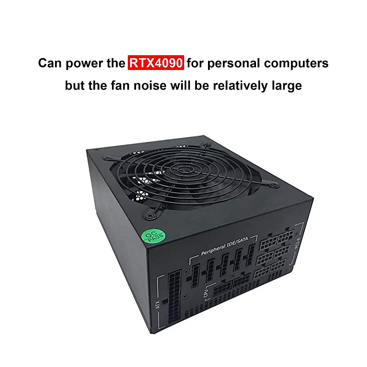 Module Power Supply 1600w Full Modular for Miner 1600w 80 Plus Gold Power Supply 12V with Auto Fan Speed Control Support 8 Graphic Card RX3060/3070/3080 for ETH ETC Zcash Ethereum Mining Rig 110V
