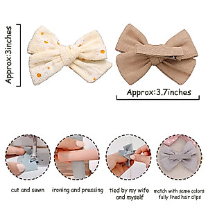 20pcs Baby Girl Hair Bows Clips Fully Lined Alligator Clips Barrettes Hair Accessories for Little Girls Toddler School Age Kids Teens Gifts