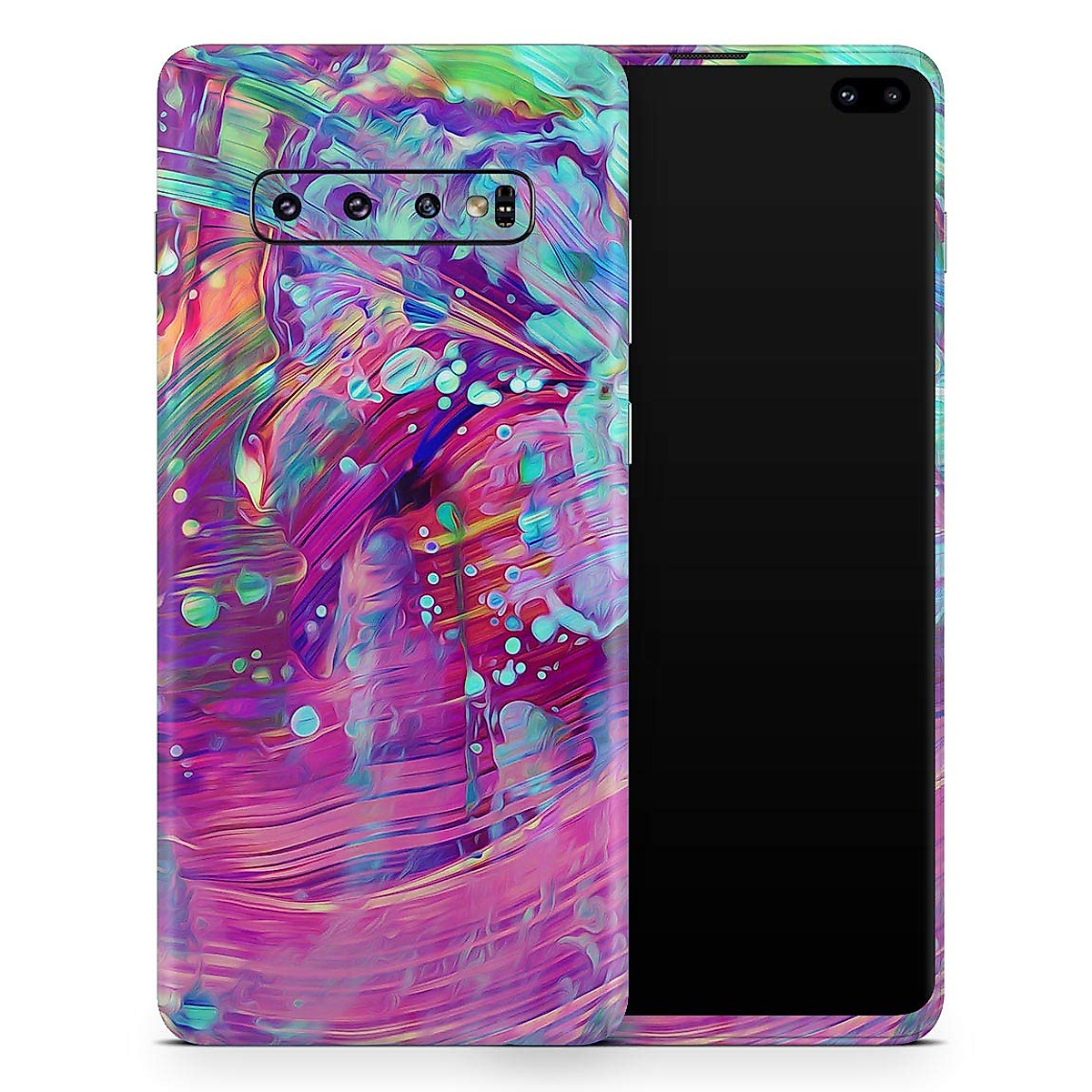 DesignSkinz Liquid Abstract Paint Remix V41 Protective Vinyl Decal Wrap Skin Cover Compatible with The Samsung Galaxy S20 (Screen Trim & Back Glass Skin)