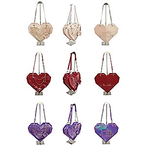 Cute Ita Tote Backpack Clear Window Bag, Kawaii Itabag Crossbody Bag Backpack Design for Women Girls Lolita Cosplay Goth Bag (Gold)