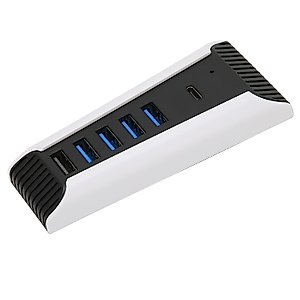 5 in 1 USB Hub,Small High‑Speed Expansion Adapter with USB3.0 Type‑C Ports for Console Adapter Accessories,Stable ,Long Service Life
