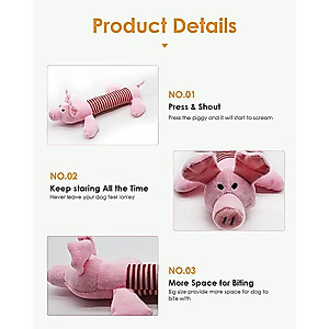 OHKEIYOY Cute Pet Dog Cat Plush Sound Dog Toys Funny Fleece Durability Chew Molar Toy Fleece Plush Dog Toy Fit for All Pets