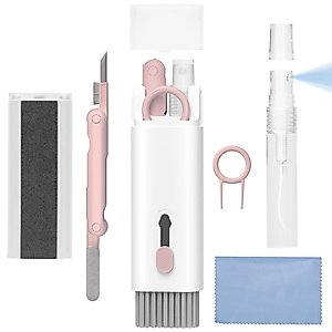 Laptop Screen Keyboard Earbud Cleaner Kit，Electronics Cleaning Tool for MacBook iPad iPhone Pro Cell Phone,airpod Cleaner kit,Computer Cleaning Tool Kit(Pink)