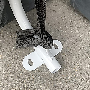 Outsunny 8' x 7' Garden Storage Tent, Heavy Duty Bike Shed, Patio Storage Shelter w/Metal Frame and Double Zipper Doors, Dark Grey