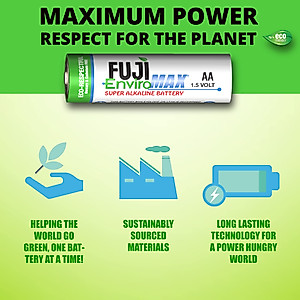 Fuji Enviromax 4300SP48 EnviroMax AA Super Alkaline Batteries (48 Pack)