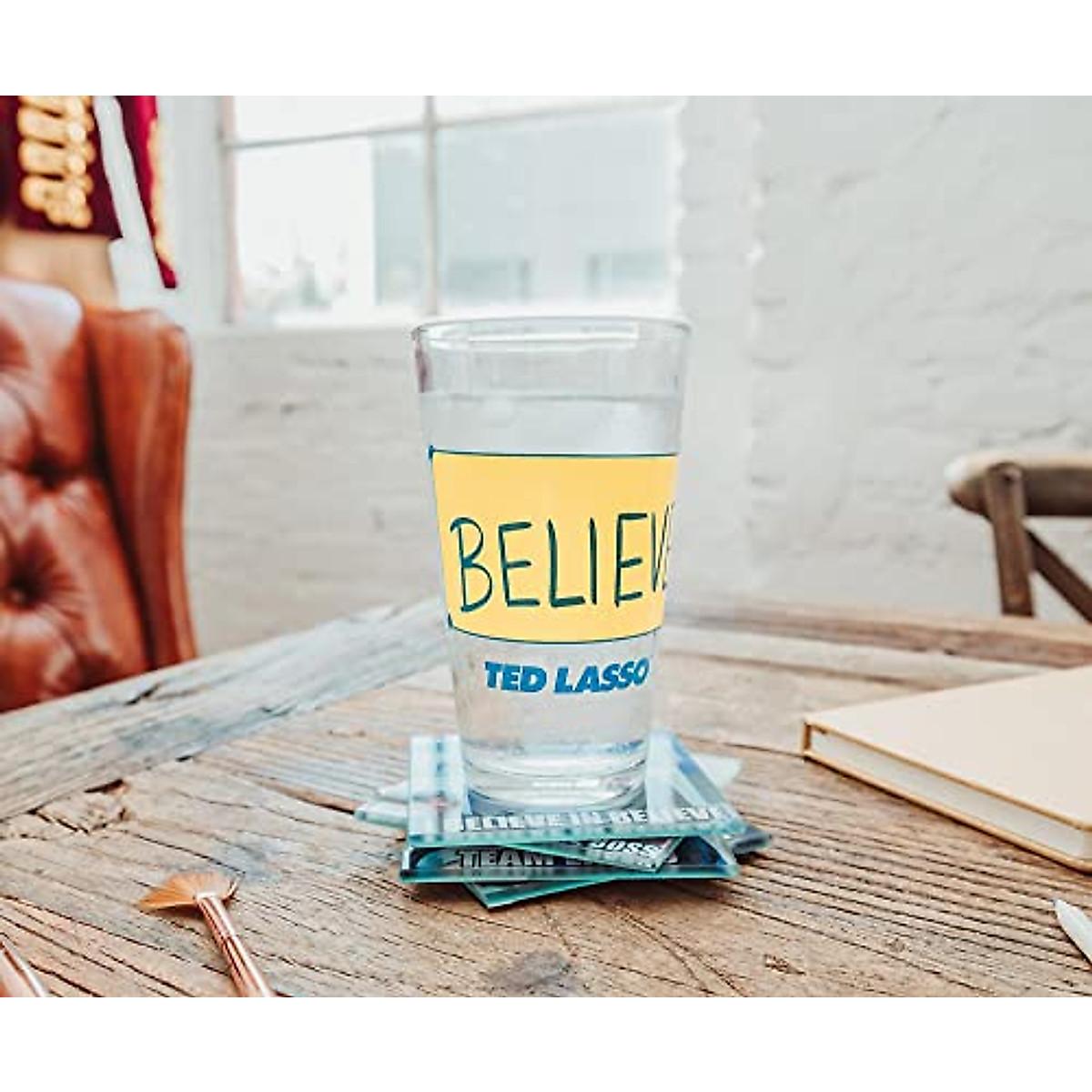 Silver Buffalo Ted Lasso Believe Pint Glass | Holds 16 Ounces