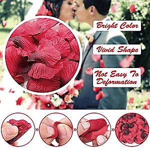 Vanleonet Rose Petals 2000 PCS Artificial Flower Silk Petals,Wedding Party Holiday Decoration for Romantic Night Valentine Day