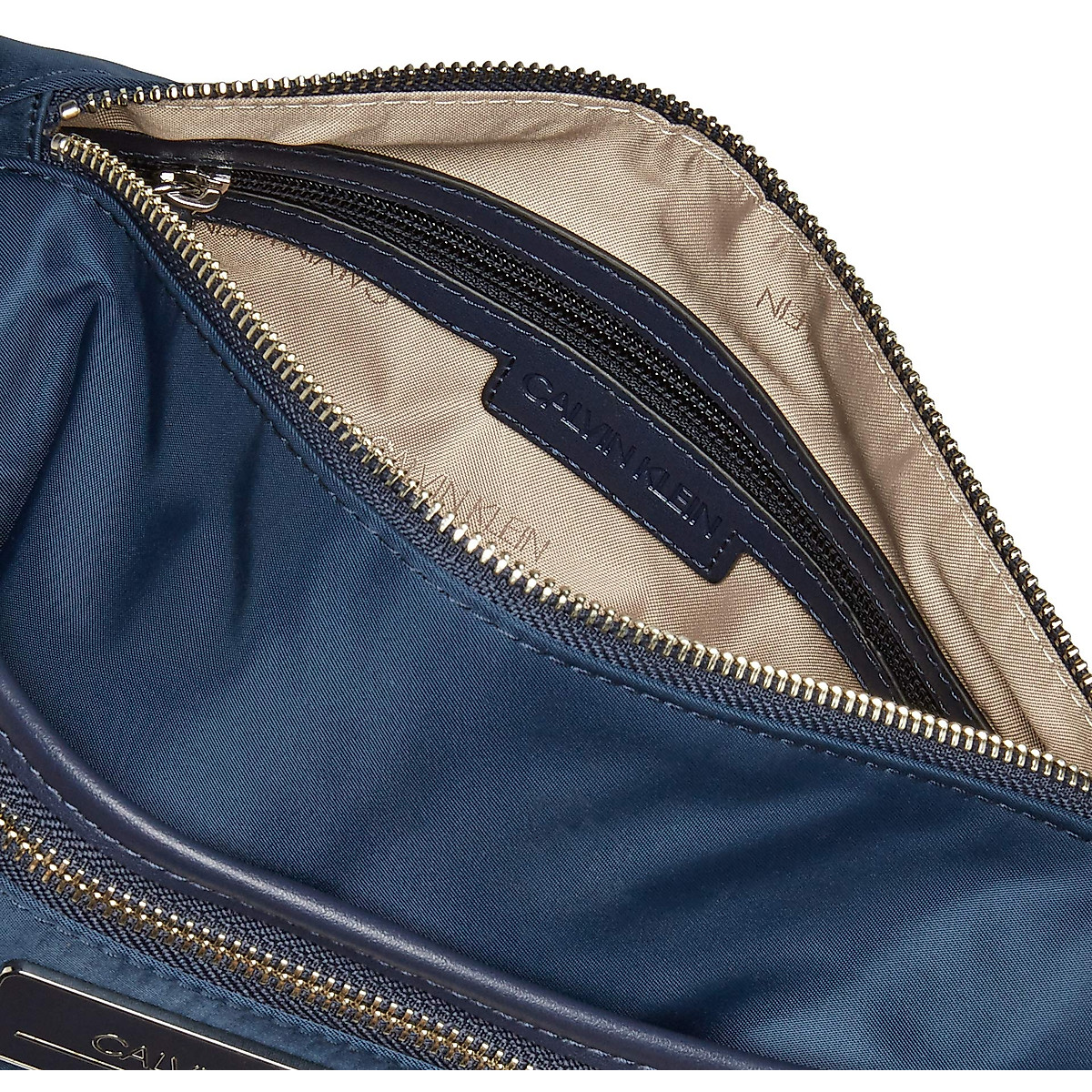 Calvin Klein Sussex Nylon Top Zip Crossbody, Navy