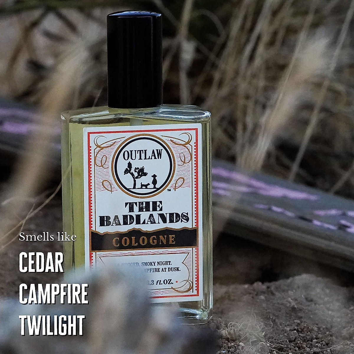 Smoky & Woody Cologne with notes of Cedar and Campfire - The Badlands Cologne by Outlaw - Men's or Women's Cologne