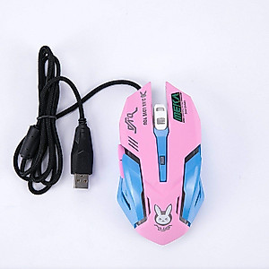 TOMLFF OW Mouse Breathing LED Backlit Gaming Mouse Genji Reaper Wired USB Computer Mouse for PC& Mac E-Sports Gamers