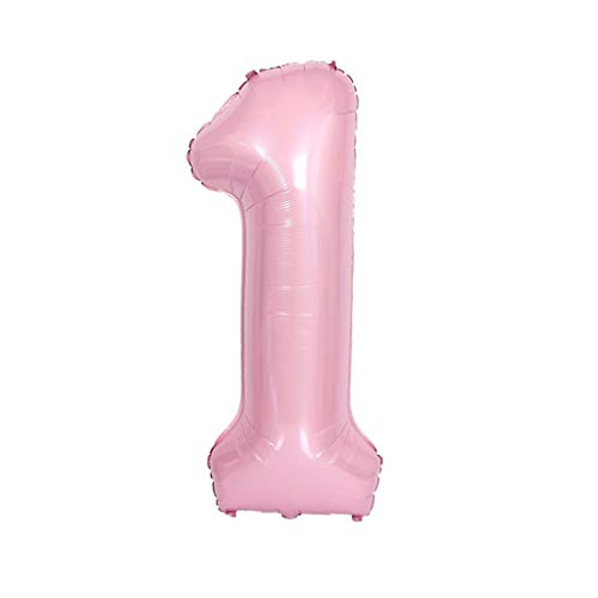 JANOU Number 1 Pink Balloon 40 Inch Big Helium Foil Balloons 1st Birthday Baby Shower Wedding Party Decoration
