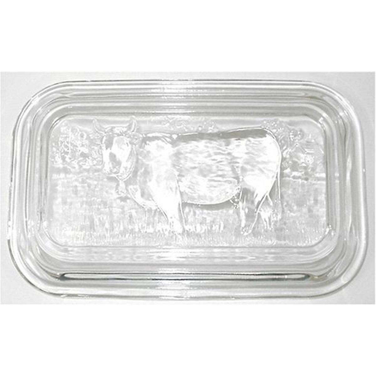Luminarc Cow Butter Dish, Set of 1, Lid, 1, Clear