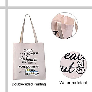 VAMSII Mail Carrier Tote Bag Mail Lady Gifts Shoulder Bag Postal Worker Gifts Mailman Gifts for Women Post Office Gifts (Tote Bag)