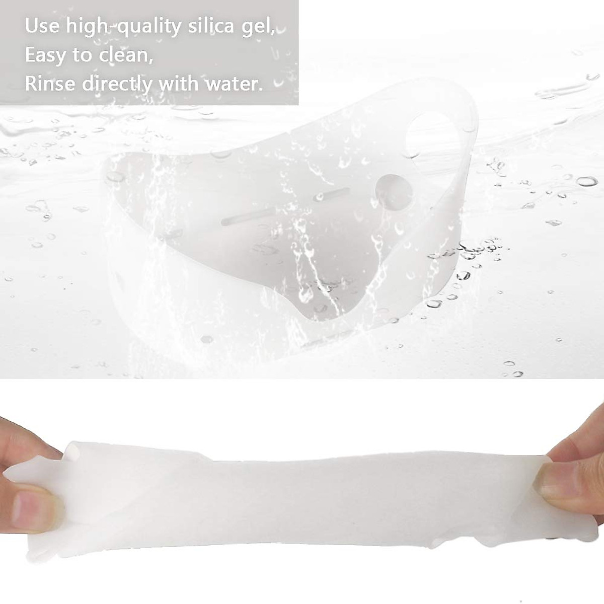 Vakdon VR Shell Protective Cover Compatible for Oculus/Meta Quest 2 Front Face Protector Cover Anti Scratch Anti Dust Anti Shock, Soft and Washable (Transparent)