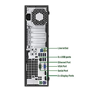 HP 600 G1 Small Form Desktop Computer PC, Intel Core i5 3.2GHz, 16GB Ram, 120GB M.2 SSD, 2TB HDD, WiFi, Bluetooth, 23.8" LCD Monitor, Wireless Keyboard & Mouse, Win 10 Pro (Renewed)