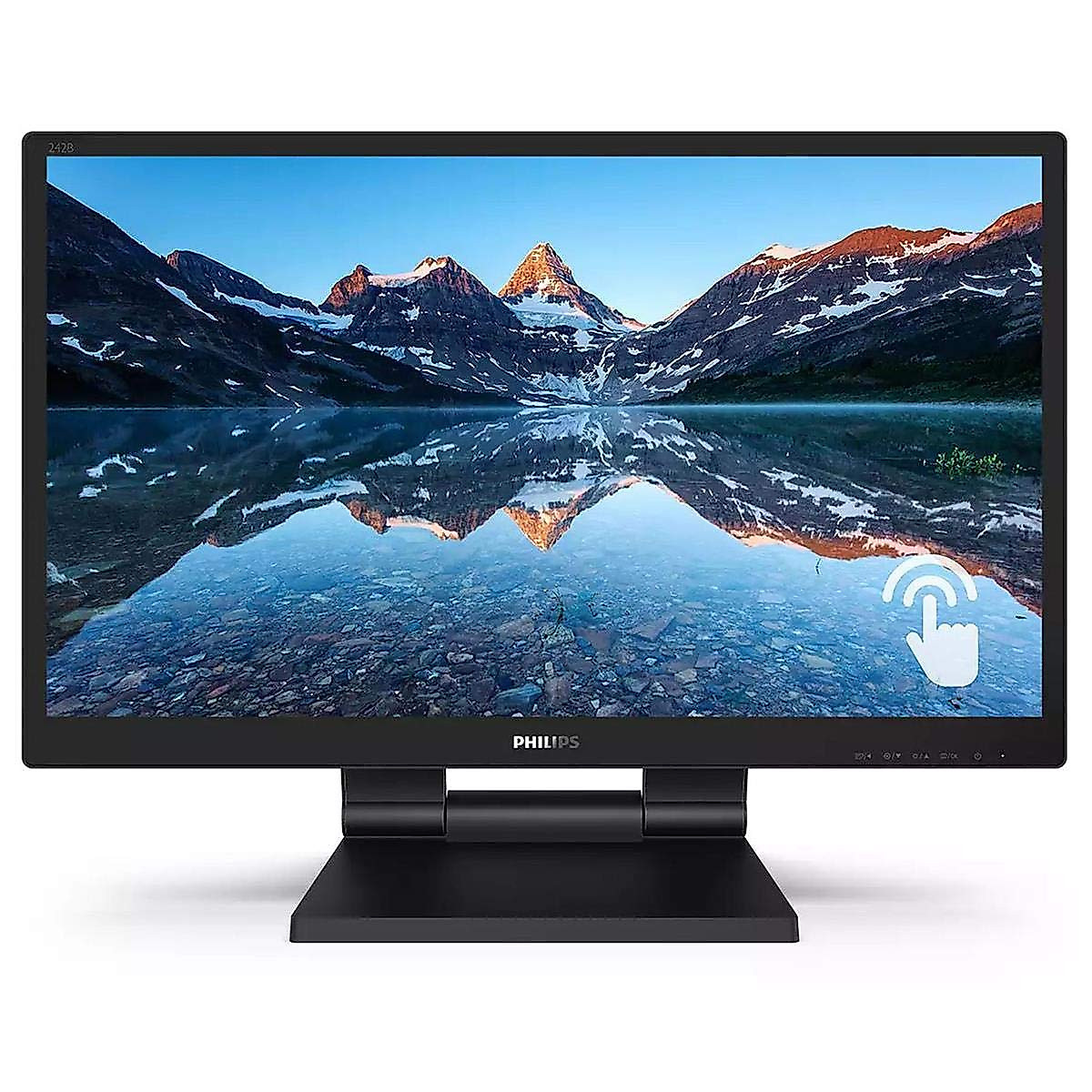 PHILIPS 242B9T 24" Touch Screen Monitor, Full HD IPS, 10-Point capacitive Touch, USB 3.1 hub, Speakers, IP54 dust and Water Resistant, Win10/Android Compatible, 4Yr Advance Replacement Warranty