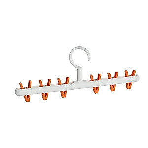 N/A Clothespin Socks Underwear Windproof Multifunctional Clip Storage Hanger Decoration Home Wardrobe Storage Travel Hanger ( Color : Orange , Size