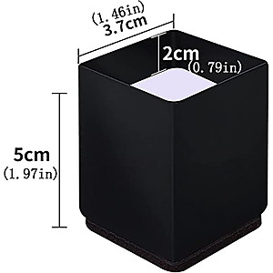 LIRRAS Set of 4 Carbon Steel Furniture Riser, Self Adhesive Mute Pad Sofa Legs, Non Slip Heavy Duty Bed Riser, Adds 5cm Height to Table Cabinet Desk Supports 20,000 lbs (3.7x5 cm/1.5x2 in,Black)