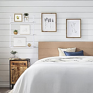 WELLAND 3-Tier Wall Shelf for Home Decor, Wall Mounted Bathroom Shelf, Kitchen Storage Rack, White