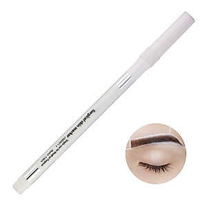 Microblading White Marker Pen Eyebrow Permanent Makeup Position Mark Tools with Ruler (2PCS)