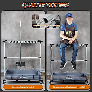 Multifunctional Cleaning Cart and Tool Organizer - Broom and Mop Holder