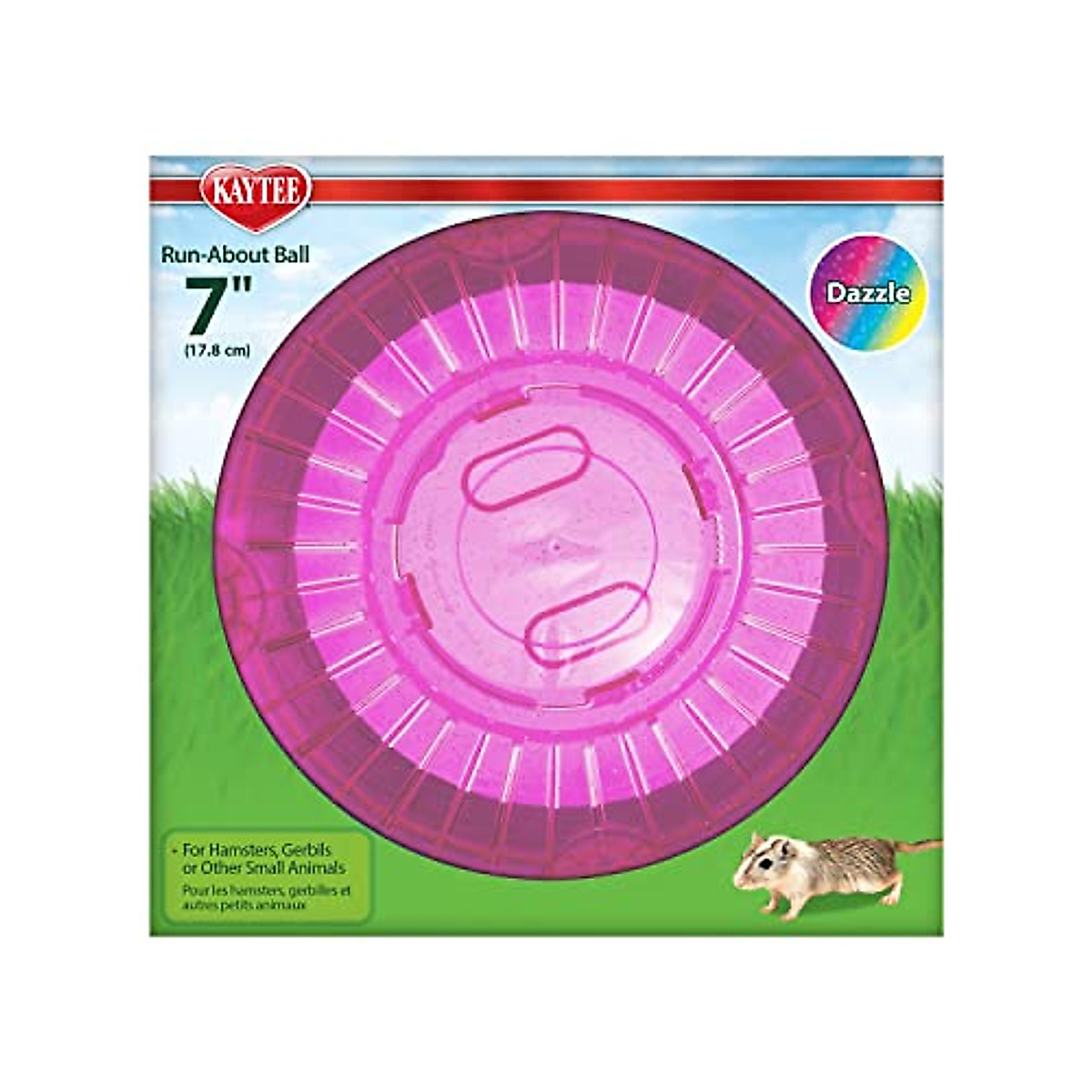 Kaytee 7" Dazzle Run-About Exercise Ball For Pet Hamsters & Gerbils