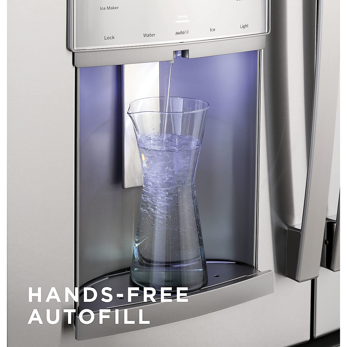 GE PROFILE PYE22KYNFS 36" Counter-Depth Bottom Freezer with French Door Twin Chill Evaporator Quick Space Shelf and LED Lighting in Fingerprint Resistant Stainless Steel