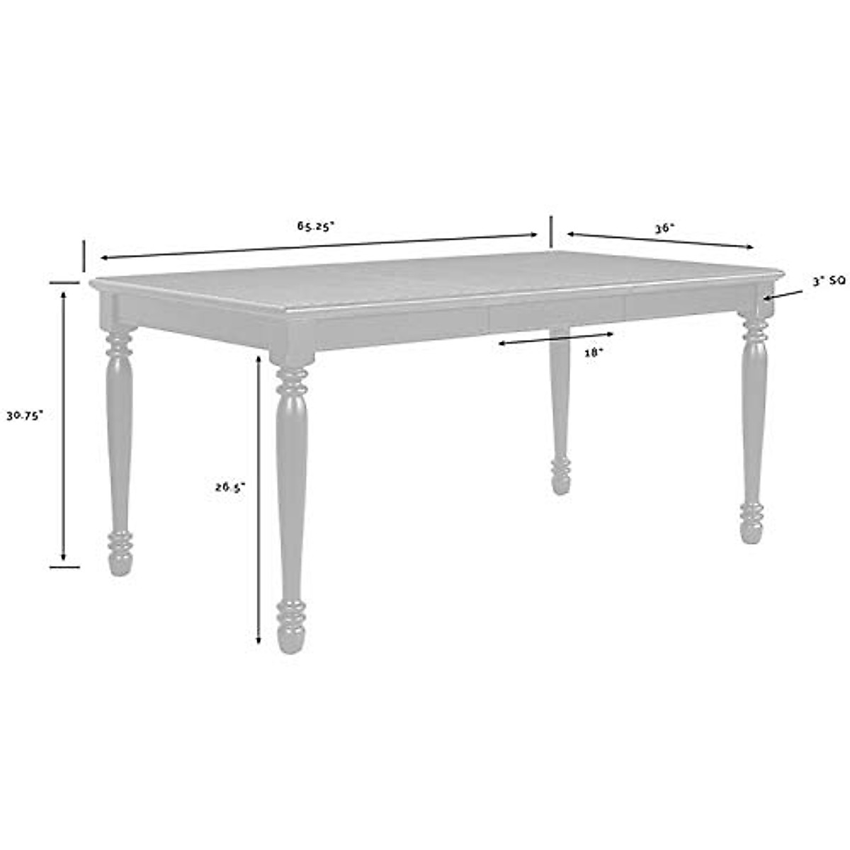 Crosley Furniture Shelby Dining Set with Table and Extension Leaf, 3-Piece (2 Benches), Distressed White