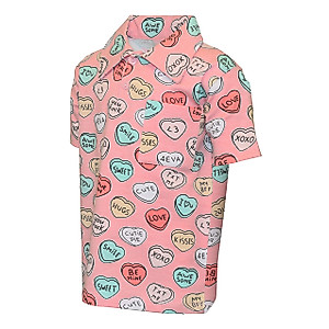 Unique Baby Boys Valentines Day Candy Hearts Polo Shirt (2t, Candy Hearts)