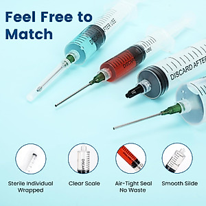 SANANTS 60ml Independent Packing Industrial Adhesive is Applied Through Plastic Tubing with Dispensing Head and Sealing Caps for Engineered Fluid，Glue Applicator and Refilling (Pack of 4)