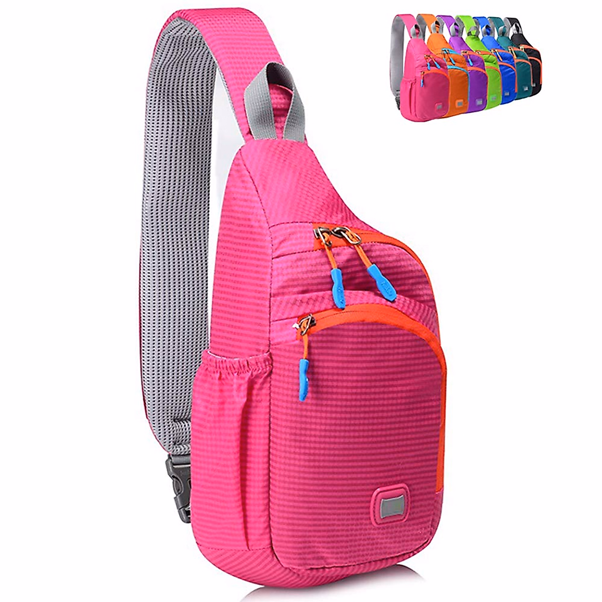 Peicees Small Sling Backpack Waterproof Unisex Shoulder Bag Chest Crossbody Daypack